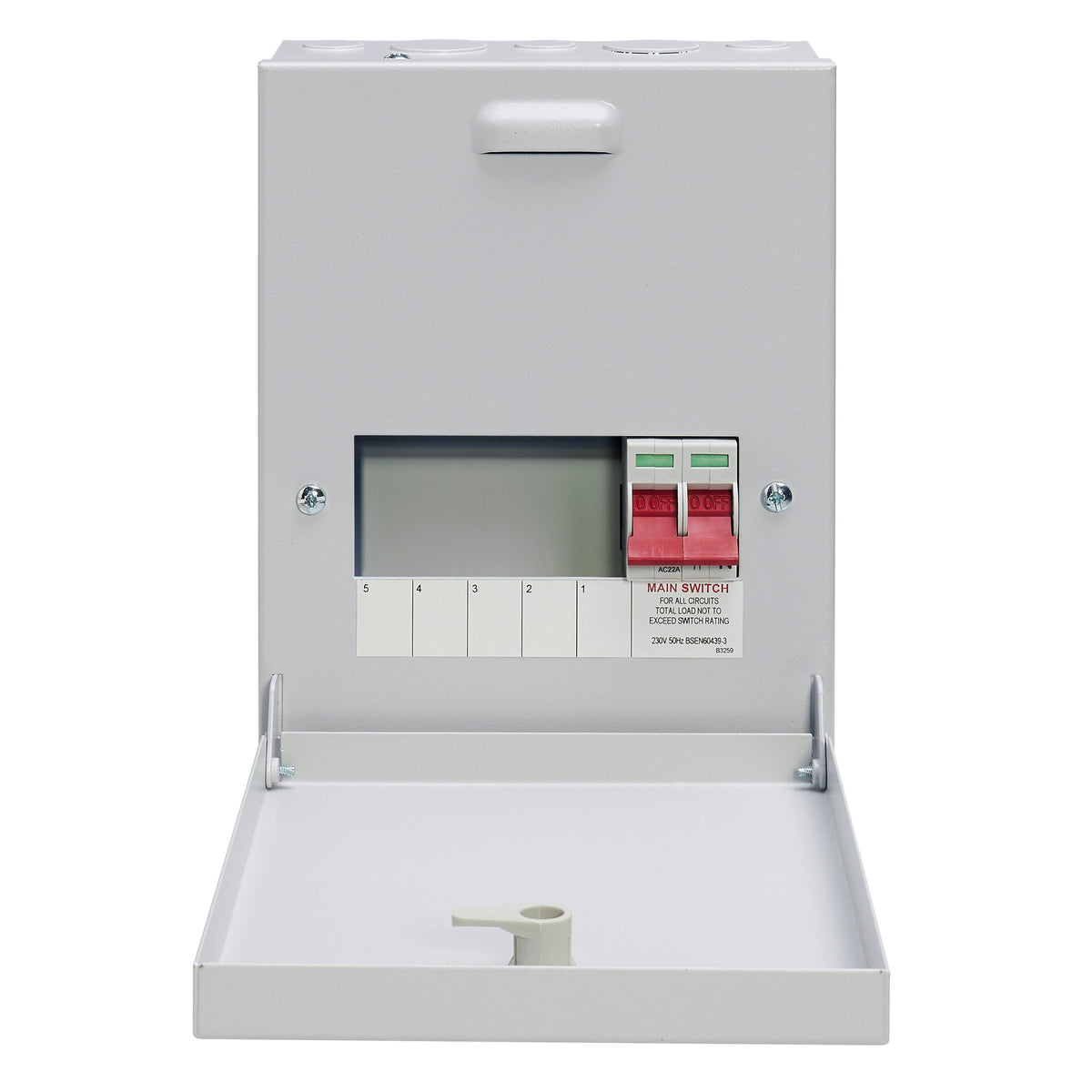 Buy Crabtree 18SN05L Loadstar 5 Way 100A 1P+N Surface Distribution ...