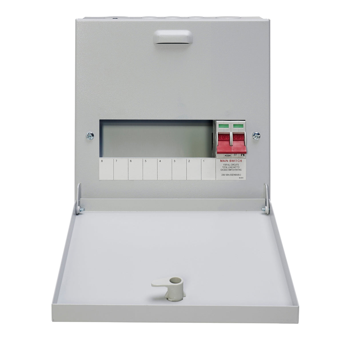 Buy Crabtree 18SN08L Loadstar 8 Way 100A 1P+N Surface Distribution ...