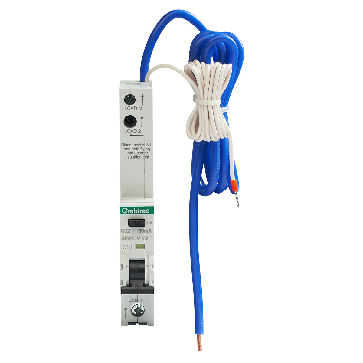 Buy Crabtree 6HSR32/30C/LT RCBO | 32A C Curve 30mA Type A Long Tail ...