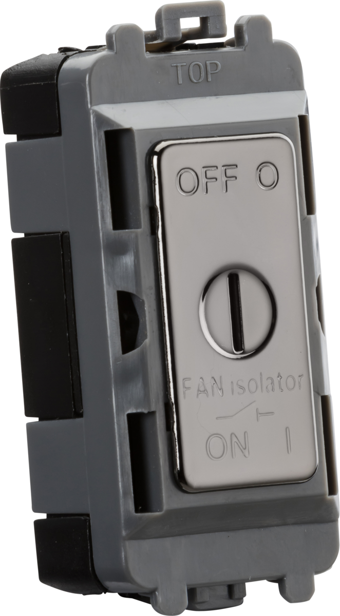 Knightsbridge GDM021BN 10A Fan Isolator Key Switch Module - Black Nick ...