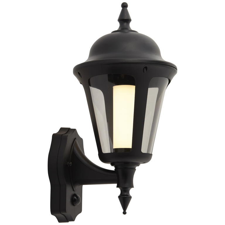 Ansell ALWLLED/PIR/BL Latina LED PIR Wall Lantern - Black ...