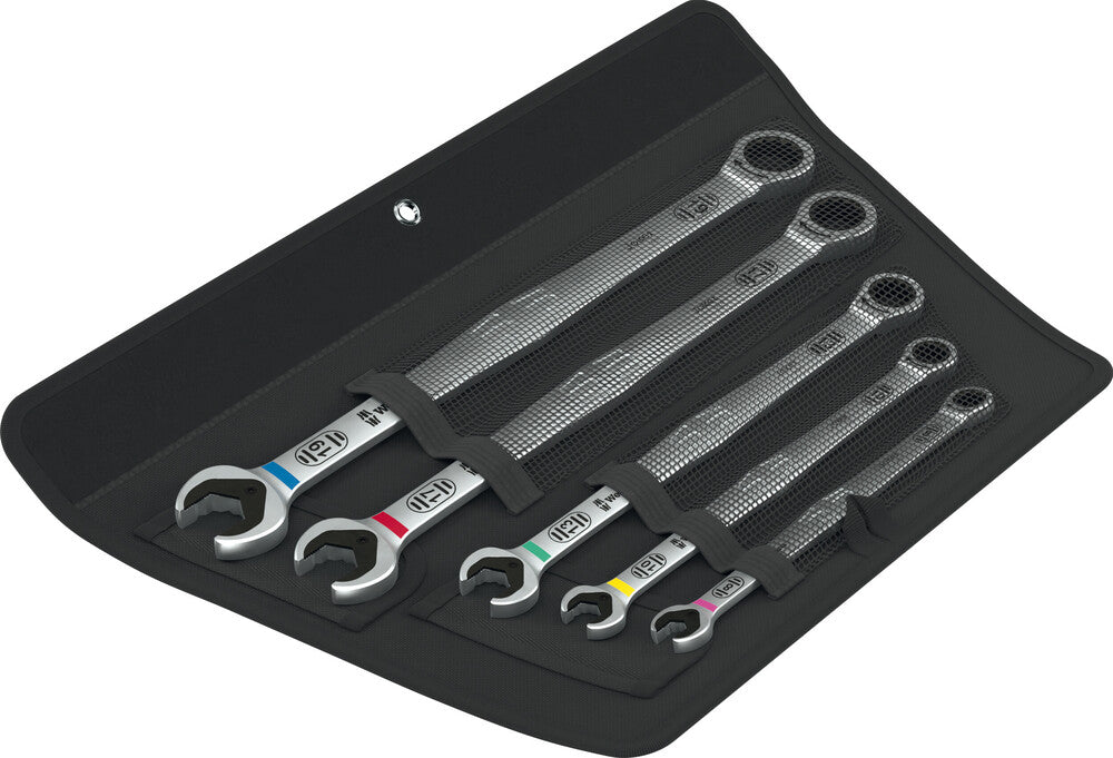 Wera 05020380001 6007 Joker 5 Set 1 Ring ratchet spanner set, 5 pieces ...