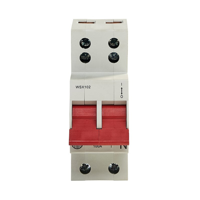 Wylex WSX102 100A DP Main Switch with Twin Terminals — B2Belectrical.com