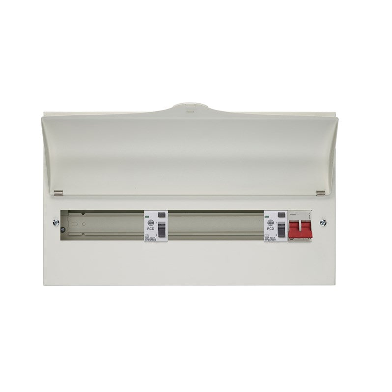 Wylex NMISS15SL100 15 Way Dual RCD + 100A Main Switch, 2x100A 30mA Typ ...