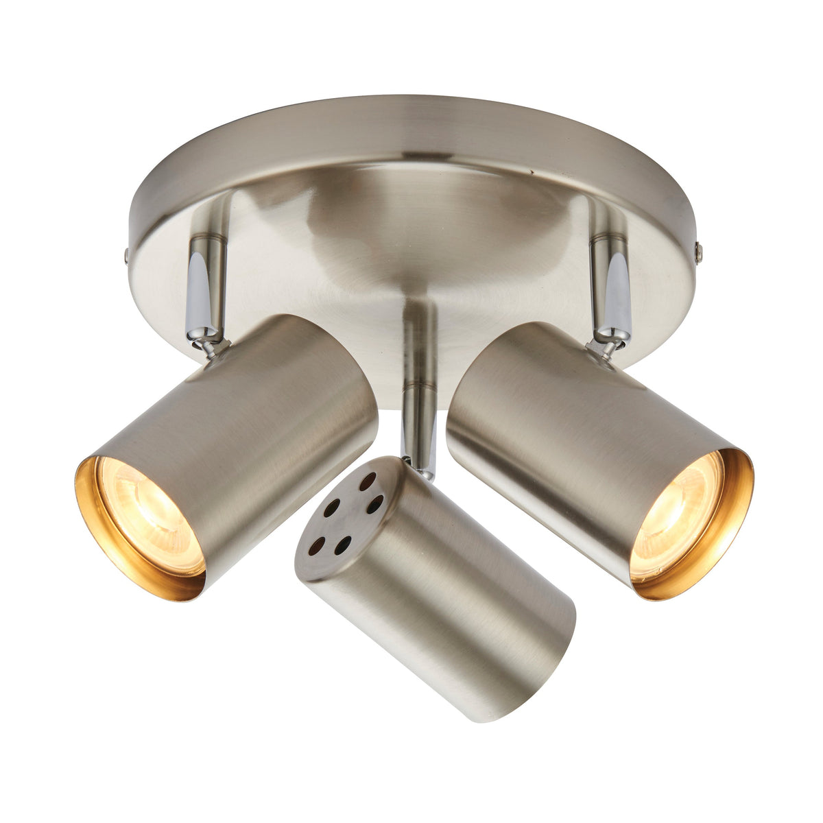 Saxby 73688 Arezzo Chrome IP20 3x7W GU10 Adjustable Dimmable Round Spo ...