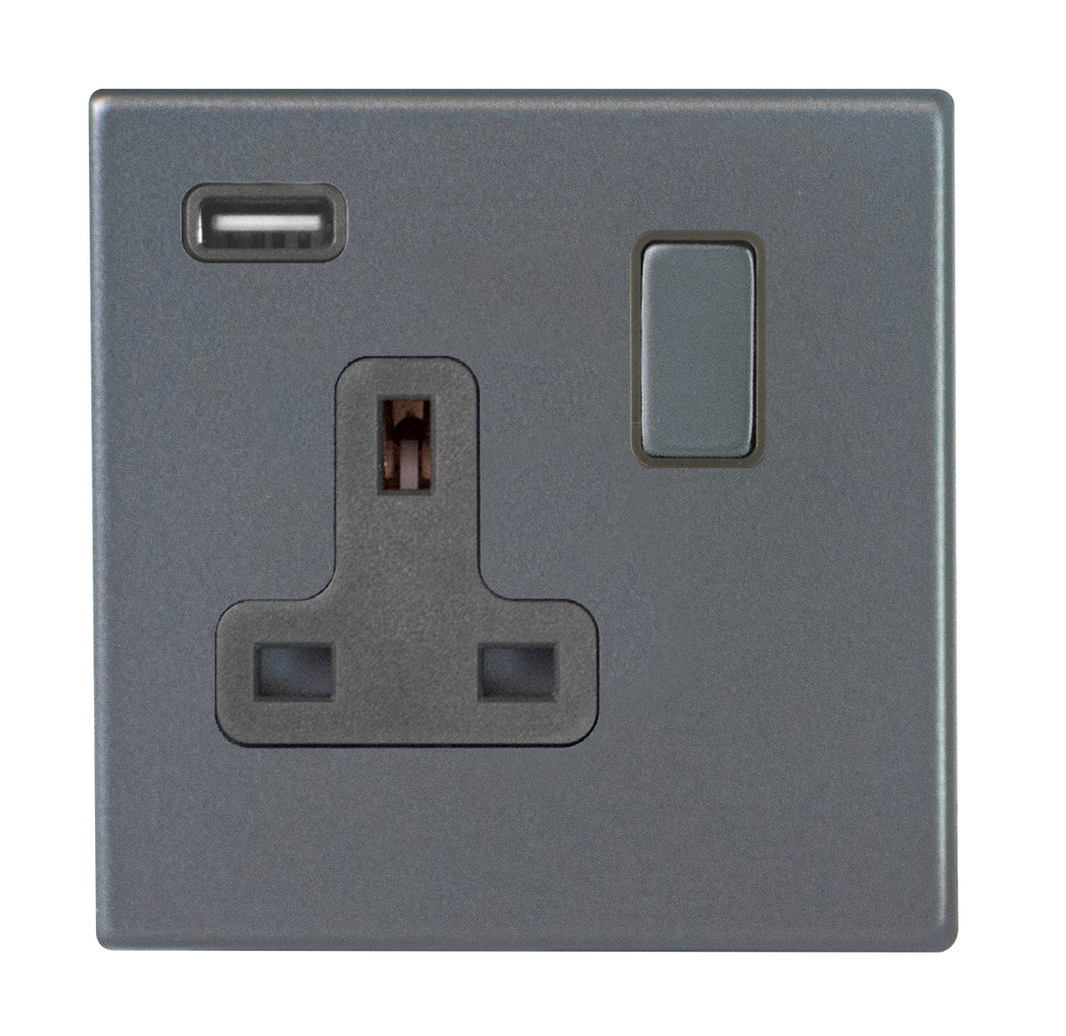 Hamilton Hartland G2 Screwless 1G 13A SP Switched Socket with 1x USB ...