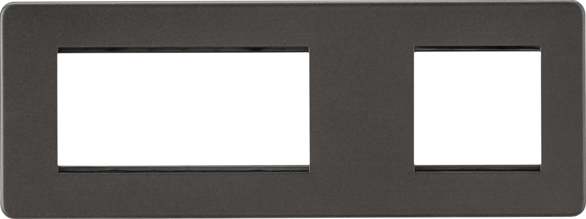 Knightsbridge SF6GSB Screwless 6G Modular Faceplate (2G+4G) - Smoked B ...