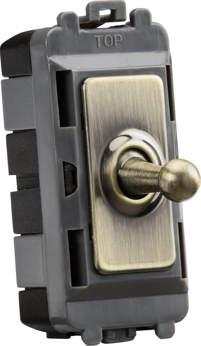 Knightsbridge GDM01TOGAB 20AX 1G 2-Way SP Grid Toggle Switch - Antique ...