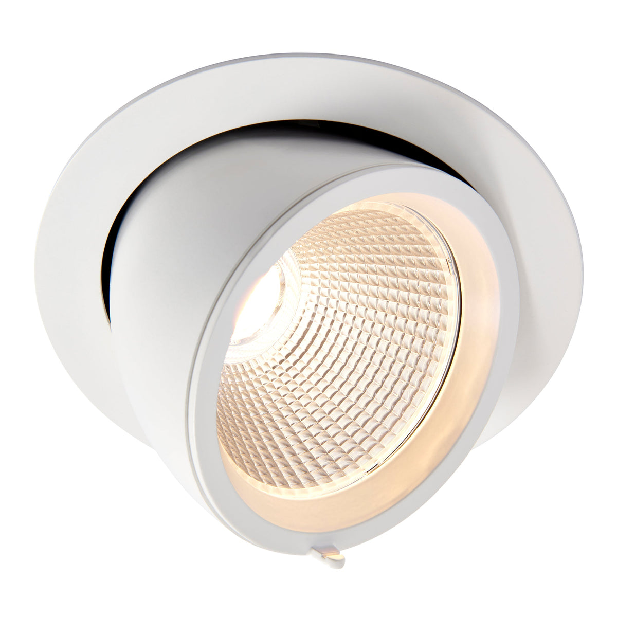 Saxby 99555 Axial round 36W Matt white paint & clear pc 36W LED module ...