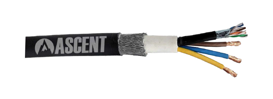 Ascent EV Charging 6.0mm 3-Core SWA LSZH Power + 4PR CAT6A F/FTP Cable ...