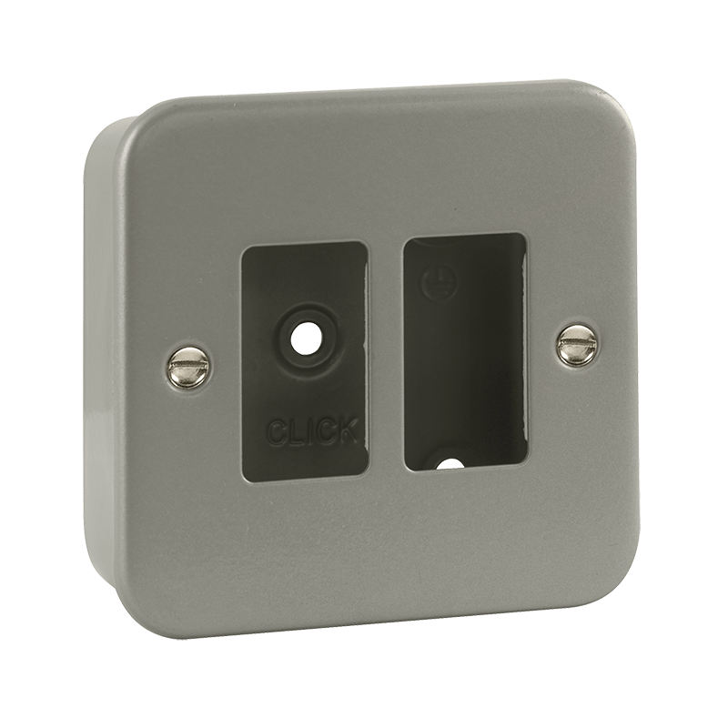 Click Metal Clad CL20402 2 Gang GridPro Frontplate & Back Box ...