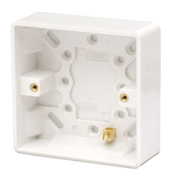 Click Mode CMA081 White Moulded 1 Gang 25mm Deep Pattress Box ...