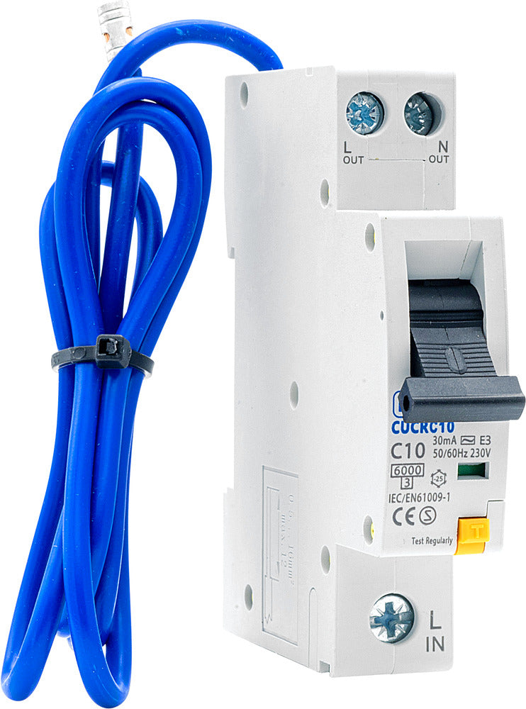 BG CUCRC10 10A SP 1 Module C Curve 6kA 30mA Type AC Compact RCBO ...