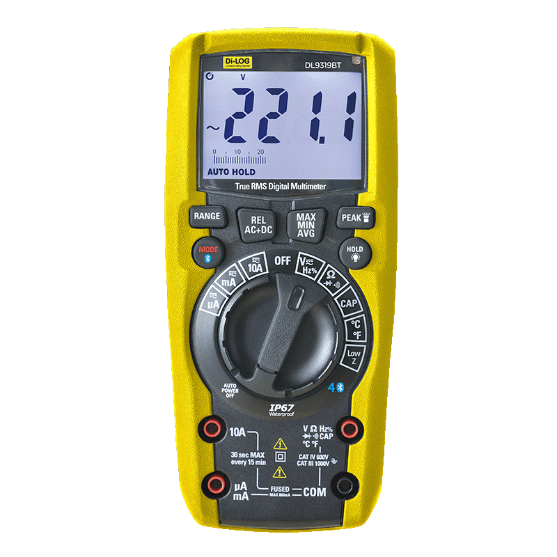 Buy Di-LOG DL9319BT TRMS Bluetooth Digital Multimeter | 1000V CAT IV ...