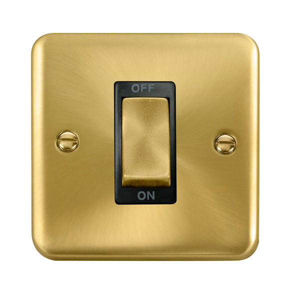 Click Deco Plus DPSB500BK 45A Ingot 1G Double Pole Switch - Satin Bras ...