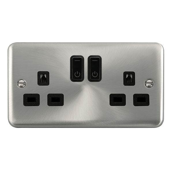 Click Deco Plus DPSC30536BK Ingot 13A 2G RF Smart Socket - Satin Chrom ...