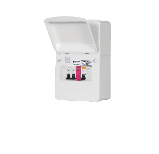 FuseBox F300GRAZ Metal Garage Unit with 63A 30mA Type A RCD, B6 B16A M ...