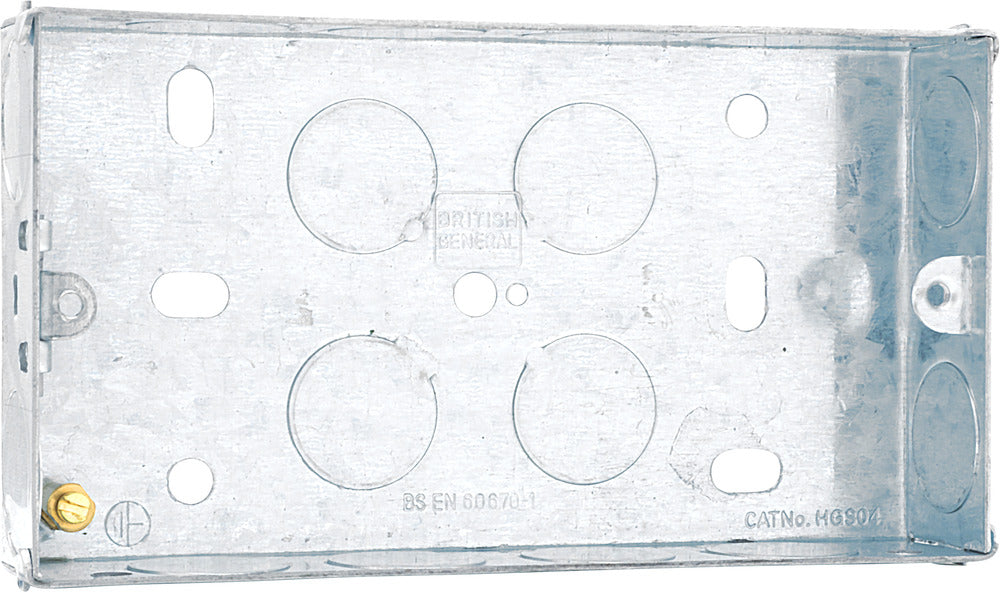 BG HGS04 2G 25mm Steel Knockout Box — B2Belectrical.com