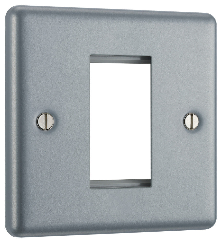 BG MC5EMS1 Metal Clad 1G Euro Module Plate — B2Belectrical.com