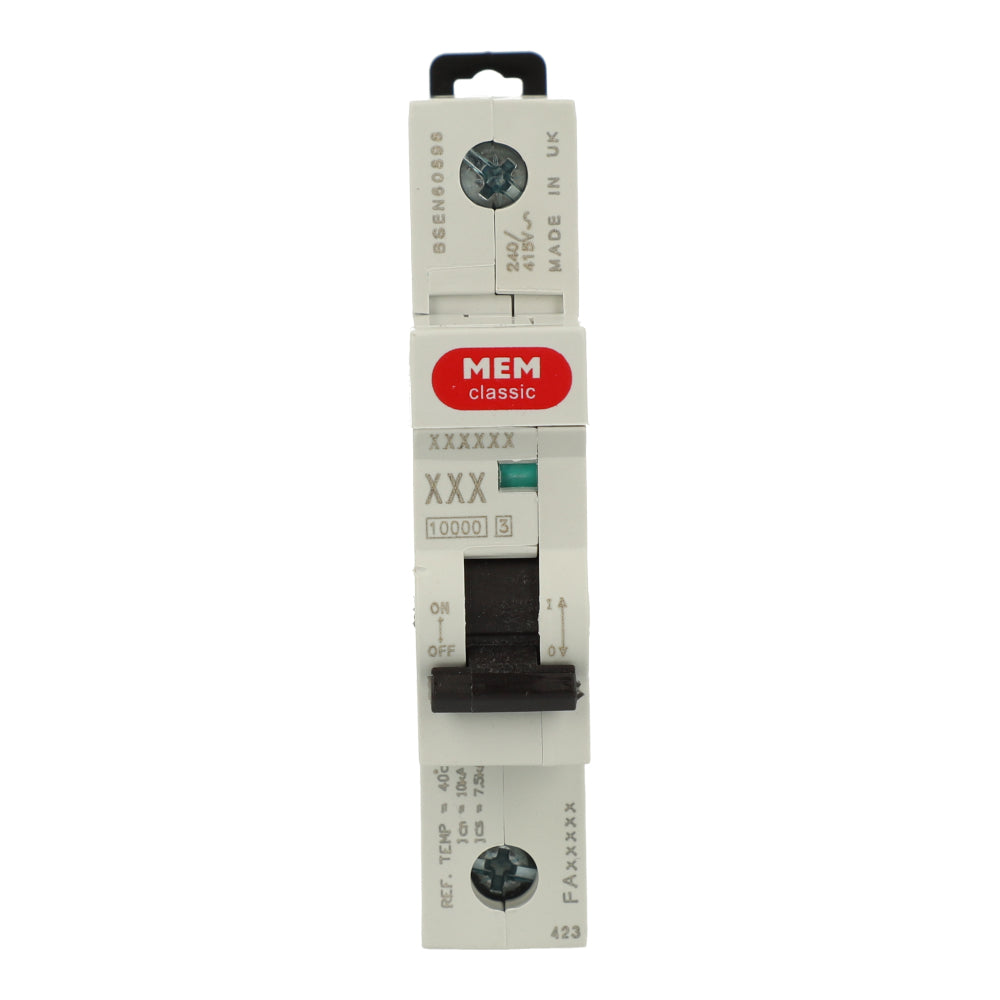 MEM Eaton MBH150 Memshield 2 50A 10kA Type B SP MCB — B2Belectrical.com