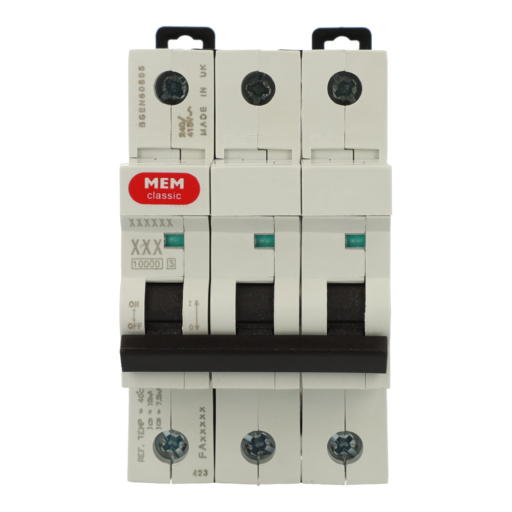 MEM Eaton MCH340 Memshield 2 40A 10kA Type C TP MCB — B2Belectrical.com