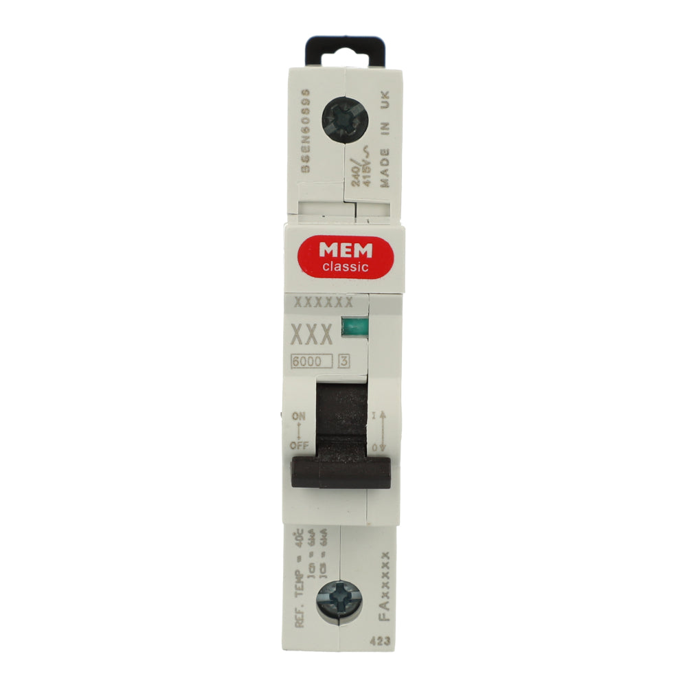 MEM Eaton MDL150 Memshield 2 40A 6kA Type D SP MCB — B2Belectrical.com
