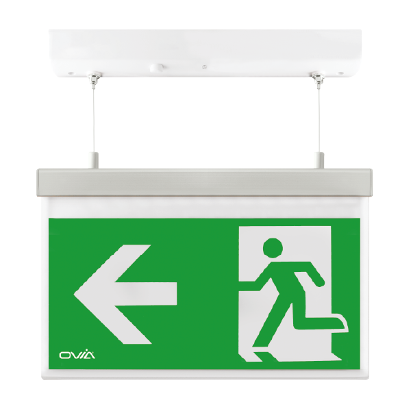 Ovia OEV2-LR 2W LED M Hanging Exit Sign Legend L/R — B2Belectrical.com