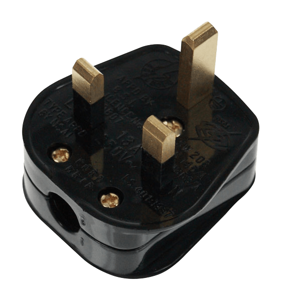 Click PA332 13A Resilient Plug Top (5A Fused) Bar Grip Black ...