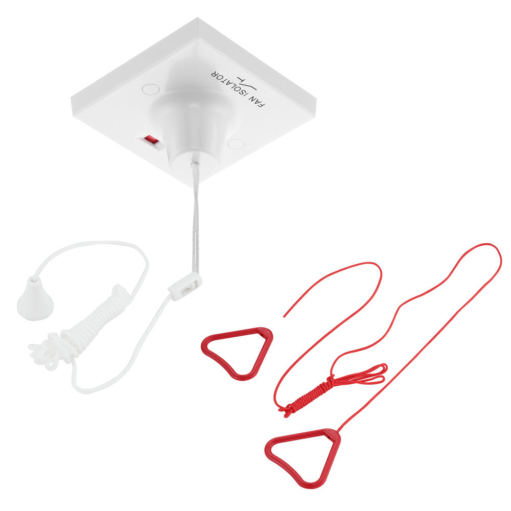 BG Part M PM804RD 10A Triple Pole Fan Isolator Ceiling Switch, Red Cor ...