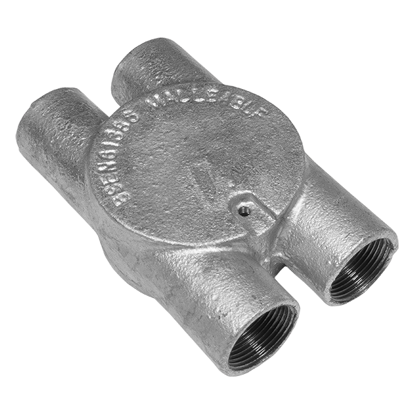 Unicrimp QCBH425G 25mm 4 Way 'H' Galvanised Conduit Box — B2Belectrical.com