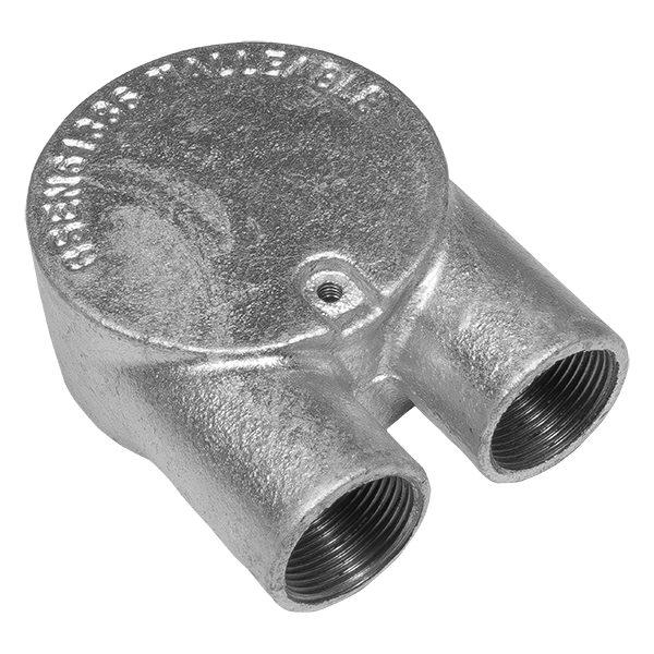 Unicrimp QCBU225G 25mm 2 Way 'U' Galvanised Conduit Box — B2Belectrical.com