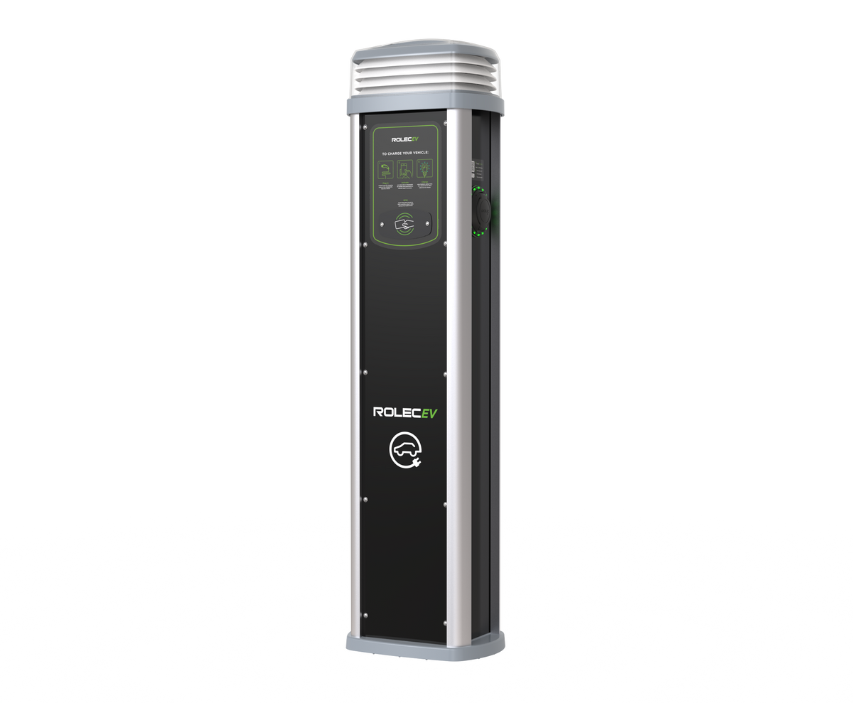 Rolec ROLEC0423B Quantum Smart EV Charging Pedestal - 2x up to 22kW 3P ...