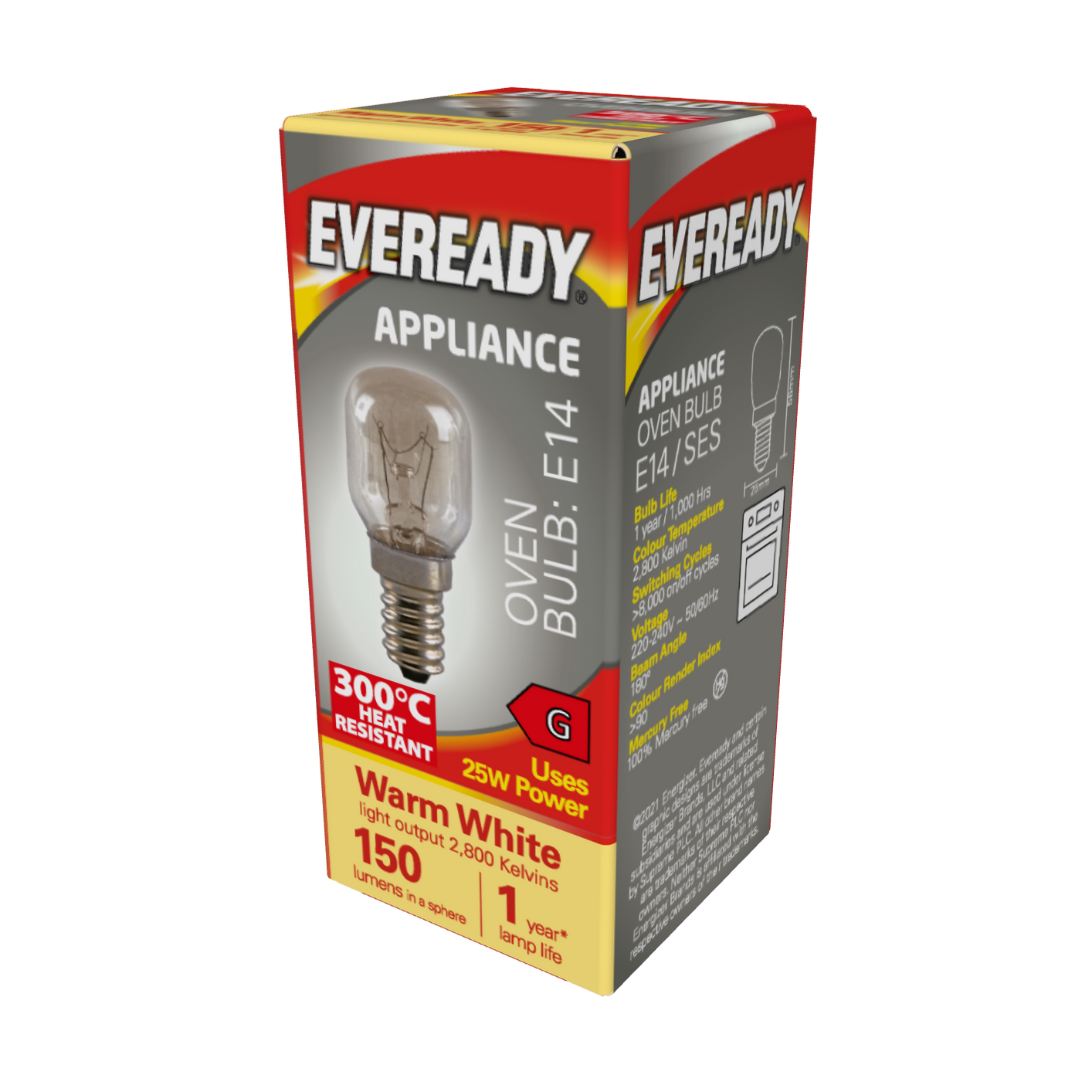 Buy Eveready S1022 E14 SES Heat Resistant Oven Bulb 25W 2800K Warm ...