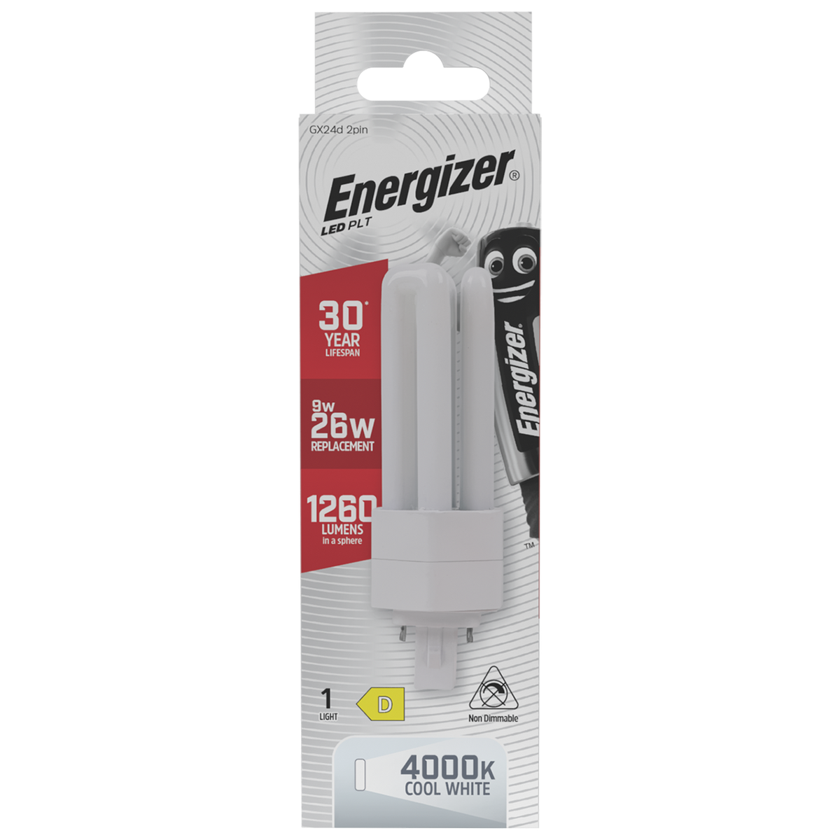 Buy Energizer S30439 LED Lamp PLT GX24d 2 Pin 9W 1260lm 4000K (Cool ...