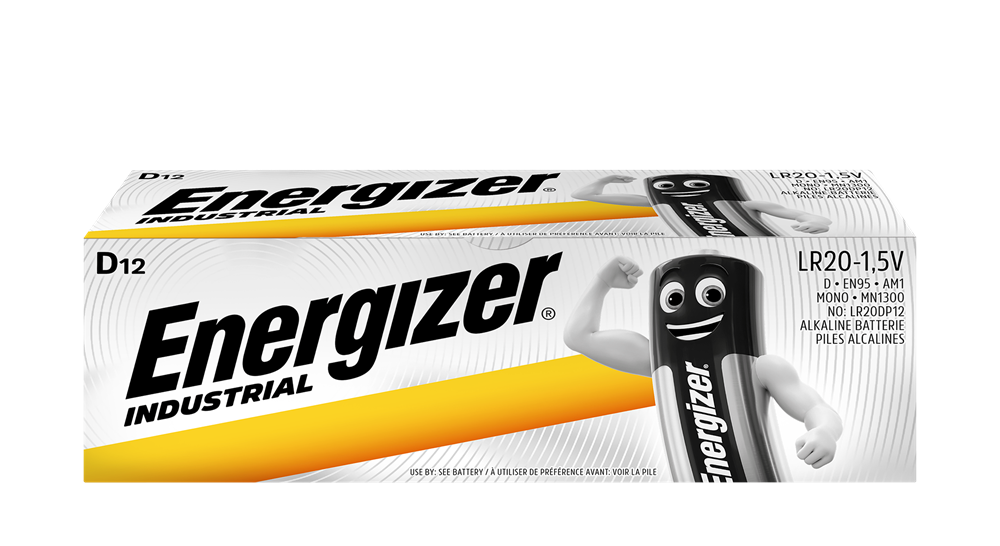 Energizer ENEPROD Industrial D LR20 Alkaline Batteries | Box of 12 ...