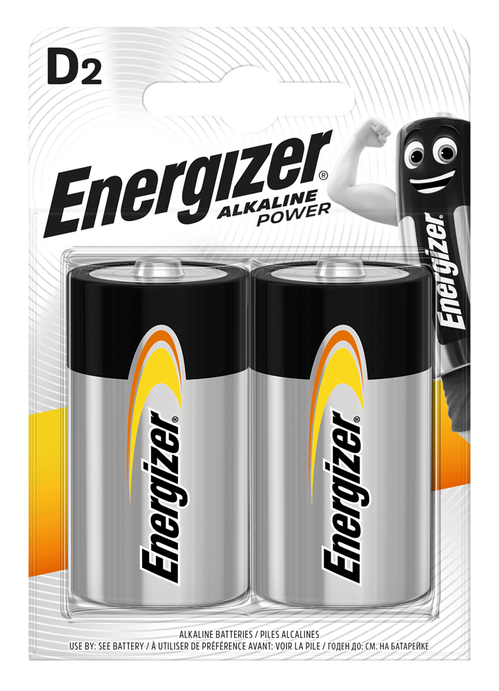 Energizer E300803900 Alkaline Power D | 2 Pack — B2Belectrical.com