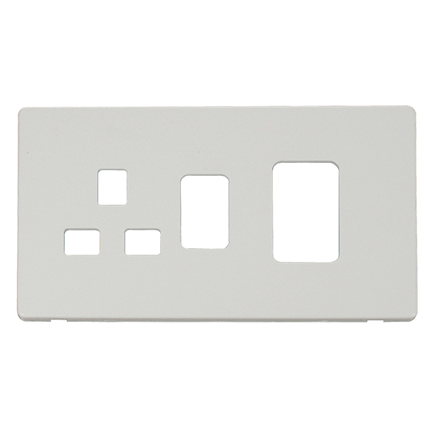 Click SCP204MW Definity 45A Switch + 13A Switched Socket Cover Plate ...