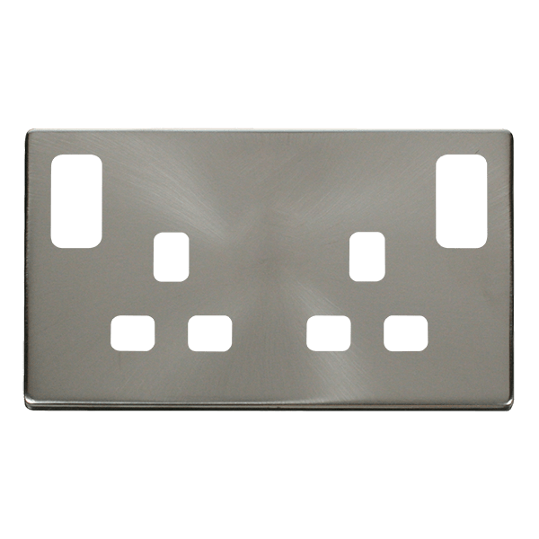 Click SCP840BK Definity 13A 2G DP Switched Socket with Neon Cover Plate ...