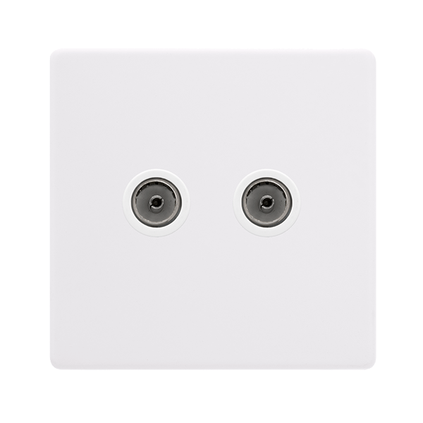 Click Definity Complete SFPW066PW Twin Non-Isolated Coaxial Outlet - P ...