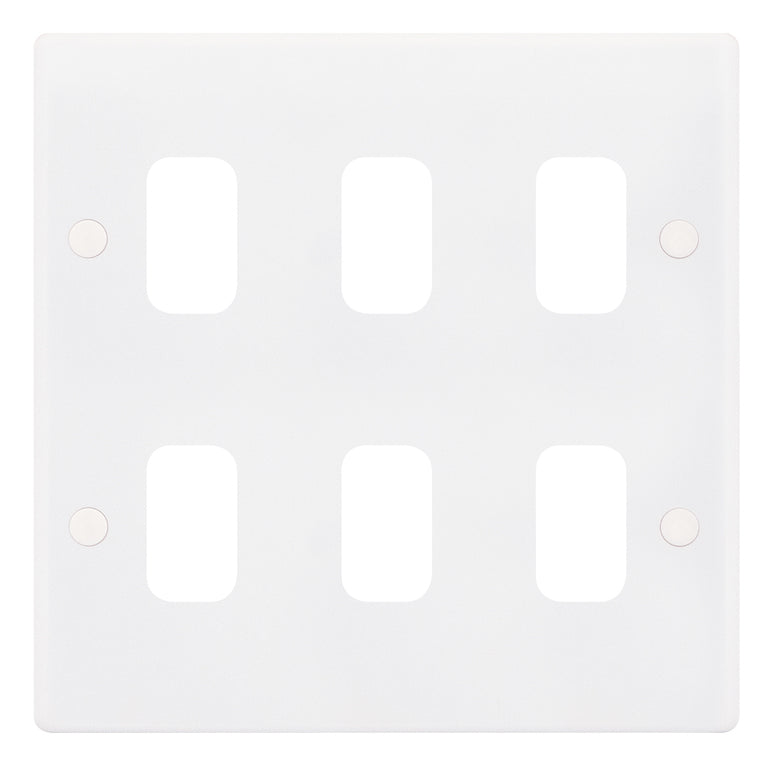 Selectric SGRID360-171 GRID360 | Smooth White Moulded 6 Aperture ...