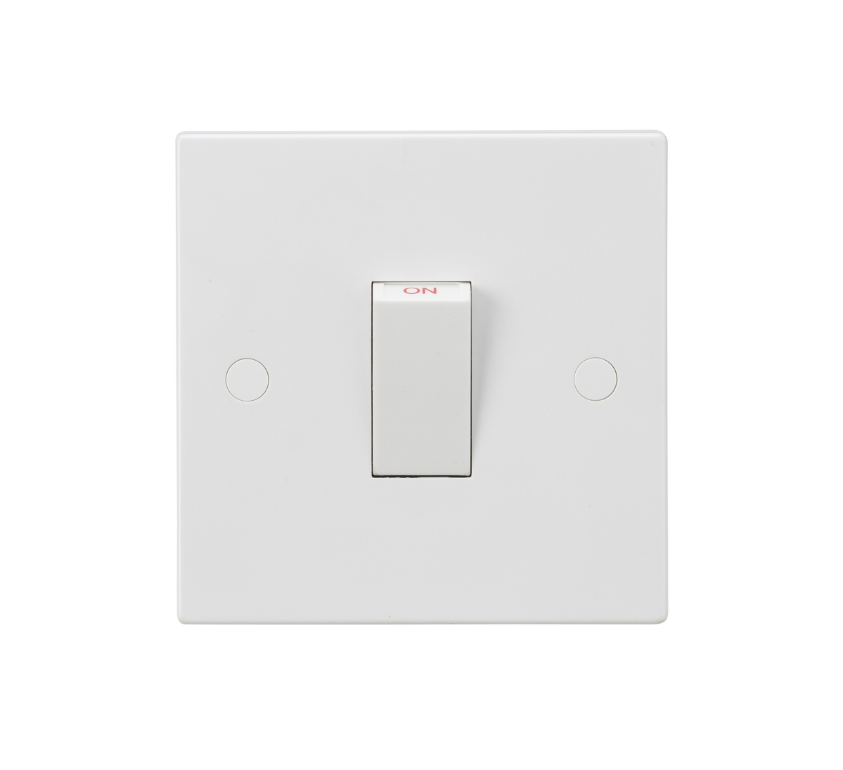 Knightsbridge SN8331W White Square Edge 45A 1G DP Switch (White Rocker ...