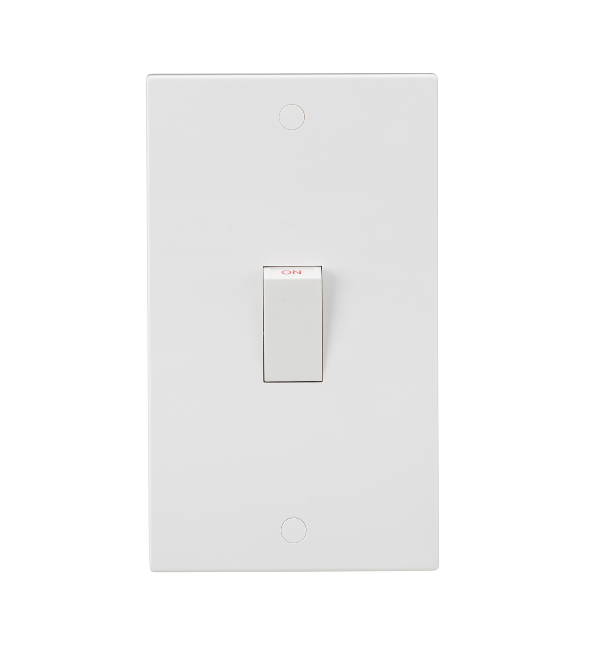 Knightsbridge SN8332W White Square Edge 45A 2G DP Switch (White Rocker ...