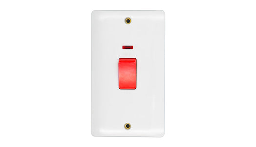 Deta Vimark VP1301N Pro 50A Double Pole Switch Tall with Neon – White ...