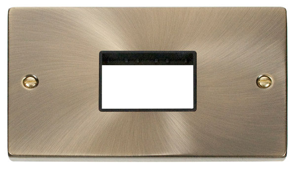 Click Deco VPAB432BK Victorian 2G MiniGrid Unfurnished Front Plate (3 ...