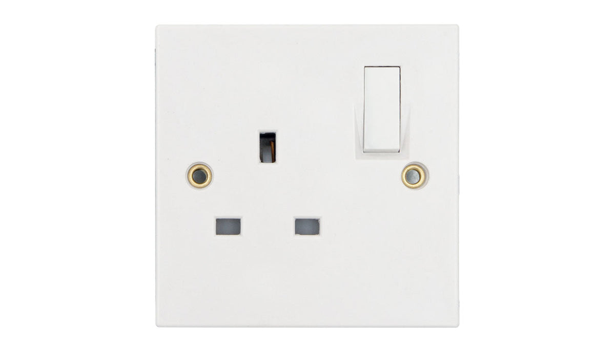 Deta Vimark VS1207SPR White Moulded 1 Gang 13A Single Pole Switched ...