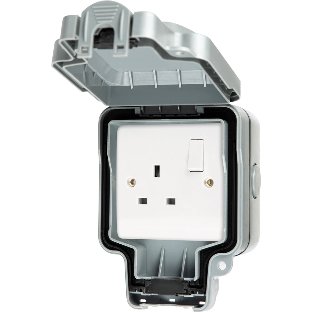 LIVE Electrical WJ1G2P-G IP66 1 Gang 13A Double Pole Switched Socket ...