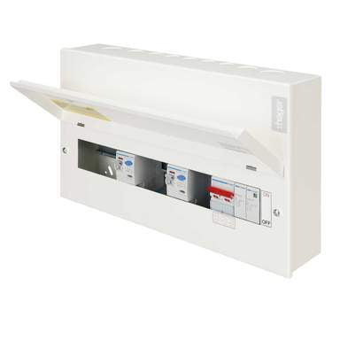 Hager VML910CUSPDRK 10 Way Split Load High Integrity Consumer Unit Unp ...