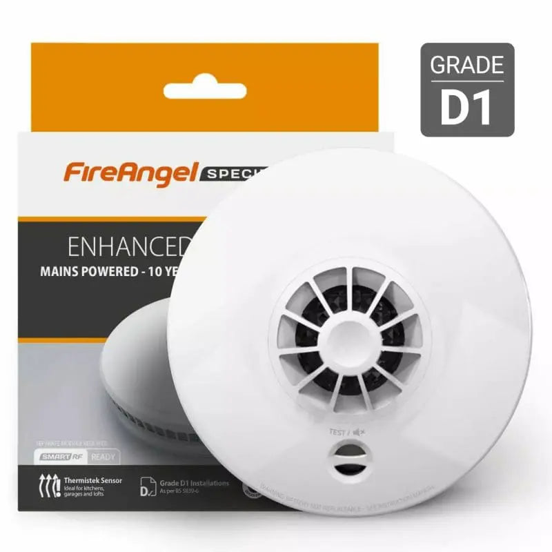 Buy FireAngel HM-SN-1 Mains Powered Heat Alarm | 10 Year Lithium ...