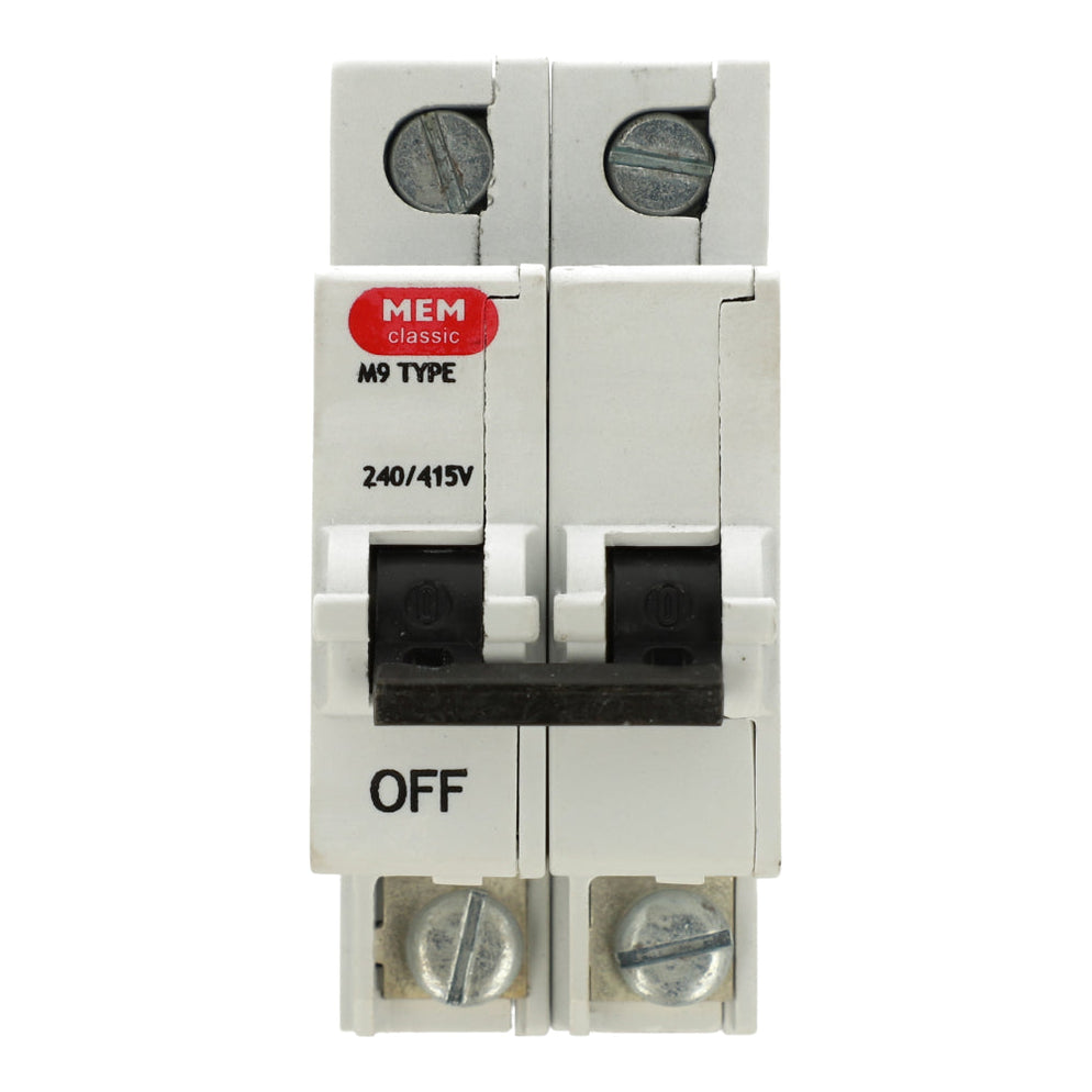 MEM Eaton 502MC Memshield 1 50A 9kA Type C DP MCB — B2Belectrical.com